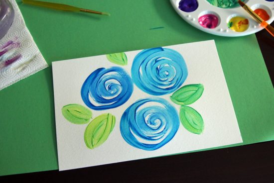Painting Swirly Flowers with a Simple Technique - Make and Takes