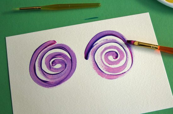 Painting Swirly Flowers with a Simple Technique - Make and Takes