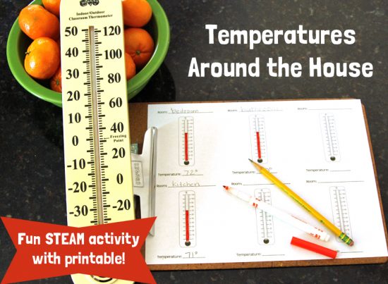STEAM Activity for Kids: Temperatures Around the House - Make and Takes