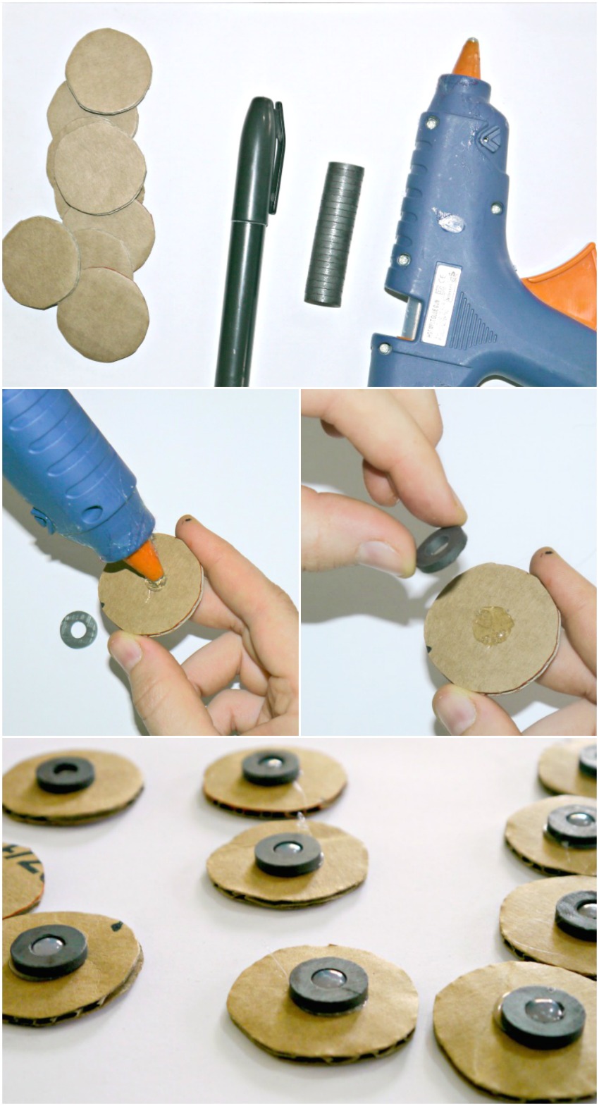 Magnetic Cardboard Tic Tac Toe - Make and Takes
