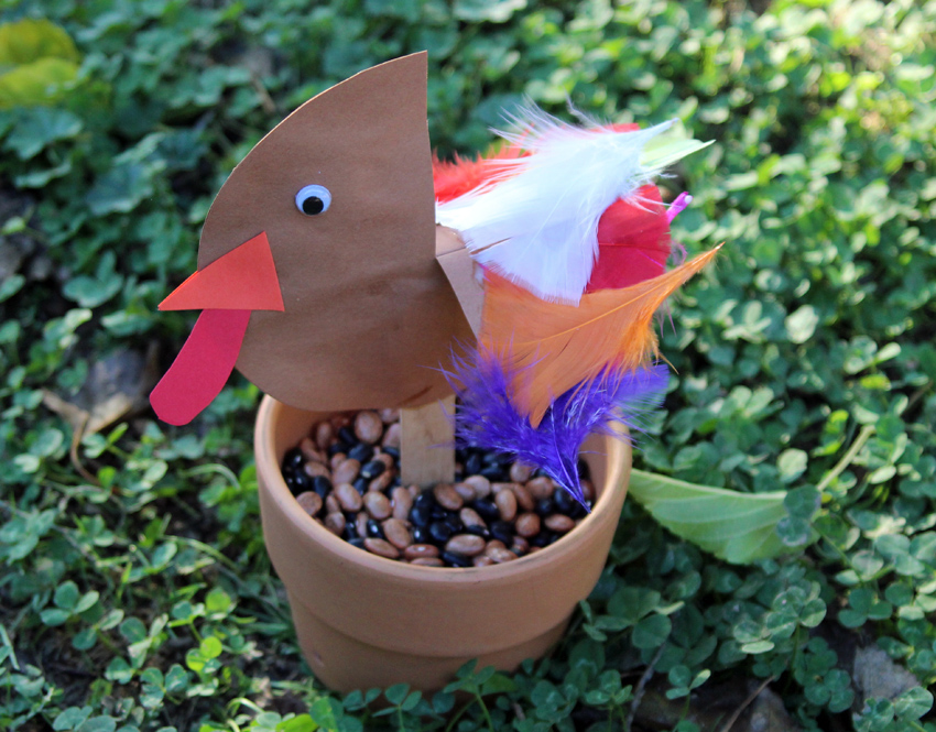 Turkey Stick Puppets for Thanksgiving - Make and Takes